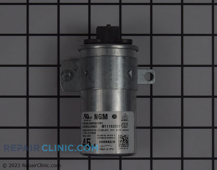 Washing Machine Run Capacitor W11428524 | Whirlpool Run Capacitor ...